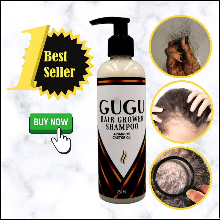 100% NATURAL CONCENTRATED GUGU HAIR GROWER SHAMPOO ARGAN OIL & CASTOR ...
