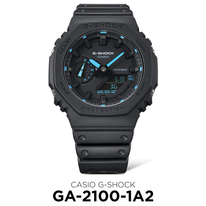 Casio G-SHOCK 2100 Neon Accent Series Blue Analog Digital Watch GA-2100 ...