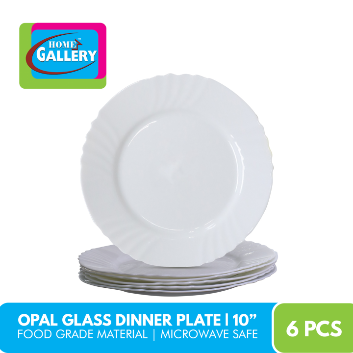 Home Gallery Opal Glass Dinner Plate 6pcs | 10" | Lazada PH