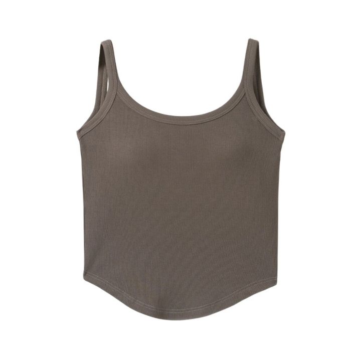 LORIOT Women's Bra Camisoles Ribbed Cropped Tank Tops Sando Singlet ...