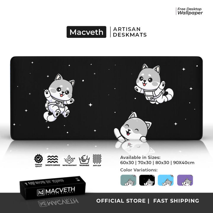 Macveth Artisan Deskmat | Spacekitty | Large Gaming Mousepad | Extended ...