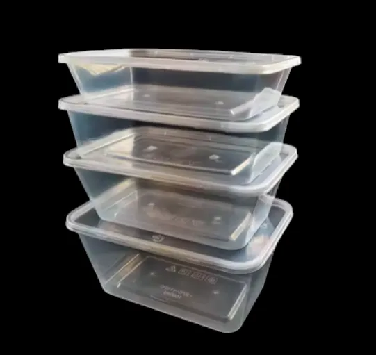 Rectangular & Round Disposable Plastic Microwavable Food Container ...
