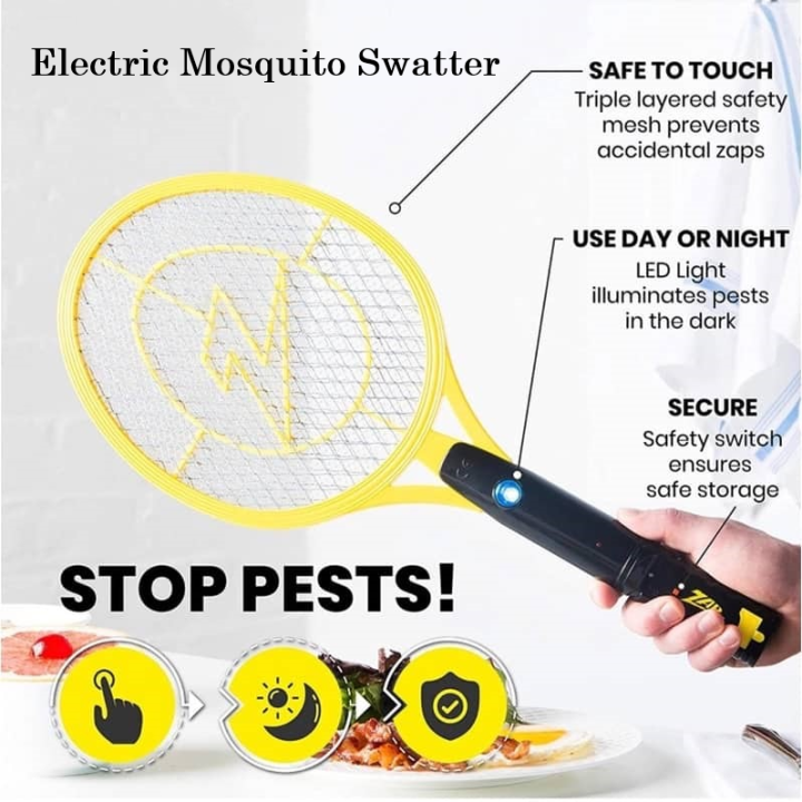 Rechargeable Mosquito Hitting Swatter Killer Swatter Racket | Lazada PH
