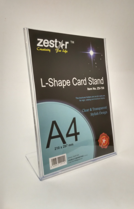 L SHAPE CARD STAND / CARD HOLDER (A4 SIZE VERTICAL) | Lazada