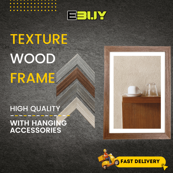 【Premium Quality 】TEXTURE WOOD FRAME A3/A4 Size Photo Frames | Bingkai ...