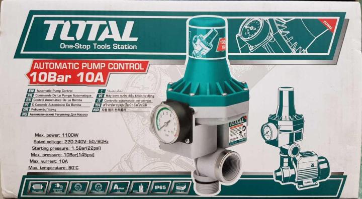 TOTAL Automatic Pump Controller 10-Amp with Pressure Gauge | Lazada PH