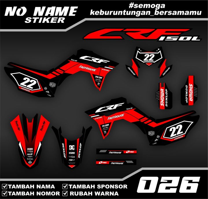 Sticker setiker stiker decal CRF 150 L- (026) minimalis Fullbody-Dekal ...