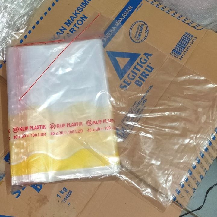plastik klip uk 30x40 (isi 100 lembar) kantong plastik klip | Lazada ...