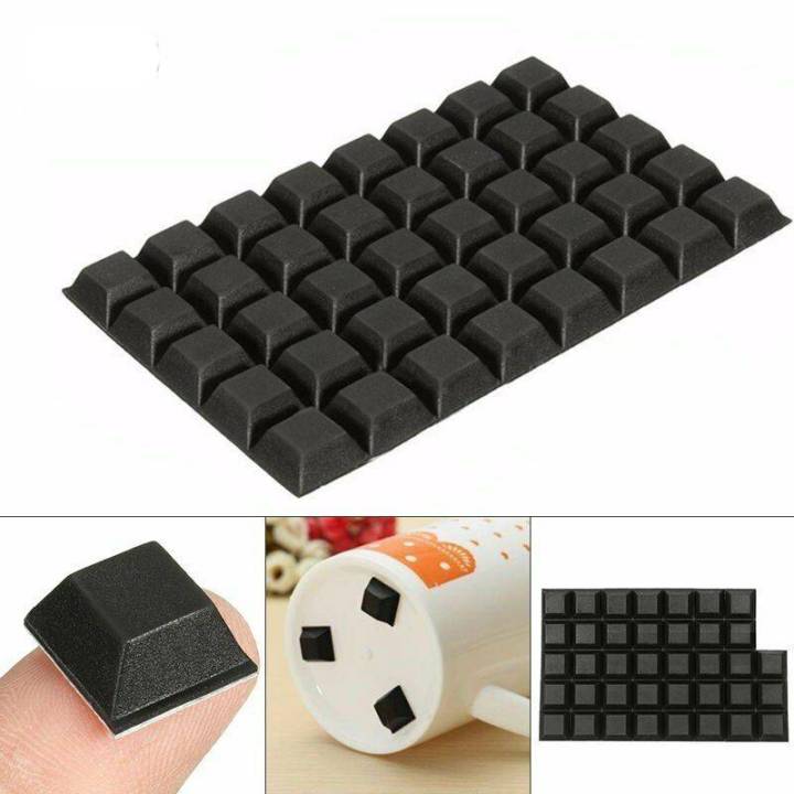 12Pcs/pack Square Self-Adhesive Stick Bumper Pad Tall Rubber Feet For ...