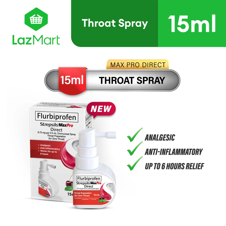 Strepsils Max Pro Direct Spray 15mL Sore Throat Solution | Lazada PH