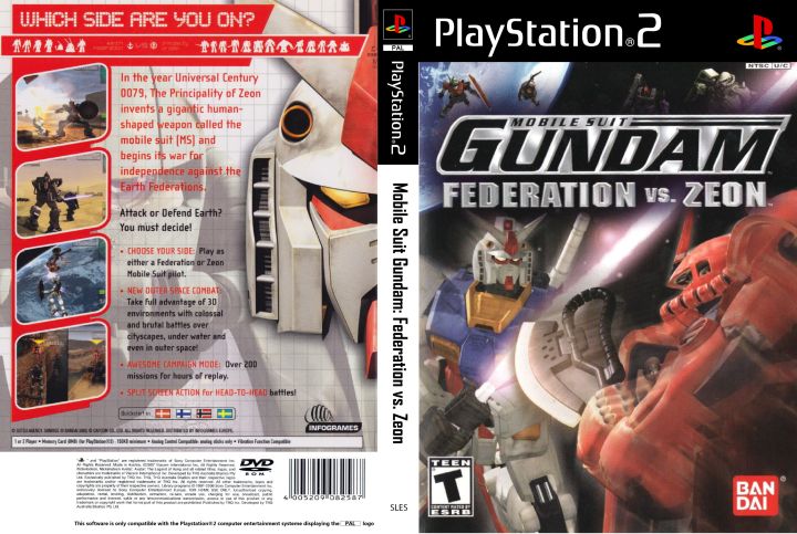 PS2 Mobile Suit Gundam Federation vs. Zeon (Japan)(DVD Game) | Lazada
