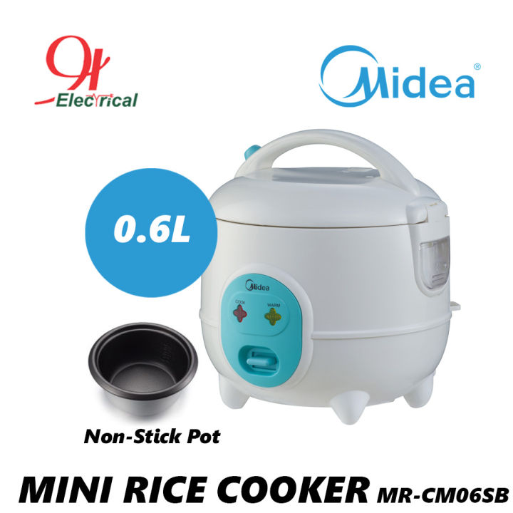 MIDEA 0.6L Mini Jar Rice Cooker Non Stick Coating MR-CM06S | Lazada