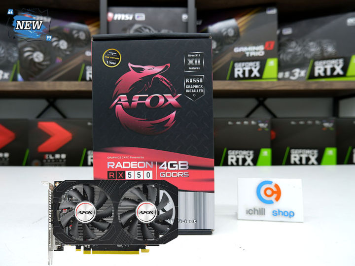 การ์ดจอ (VGA) AFOX RADEON RX550 4GB 2F (ของใหม่) P10689 | Lazada.co.th