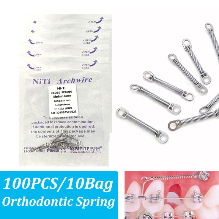 100PCS Dental Orthodontic Spring Close Coil Spring Constant Force ...