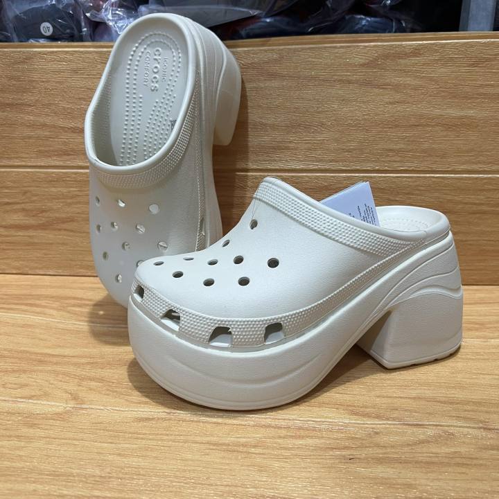 รองเท้าแตะ crocs ส้นสูง ผู้หญิง รุ่นใหม่มีไซด์ w6---w9 สูง9cm สินค้ามี ...