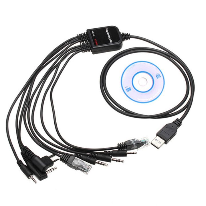 2023 8 in 1 Computer USB Programming Cable for kenwood baofeng motorola ...
