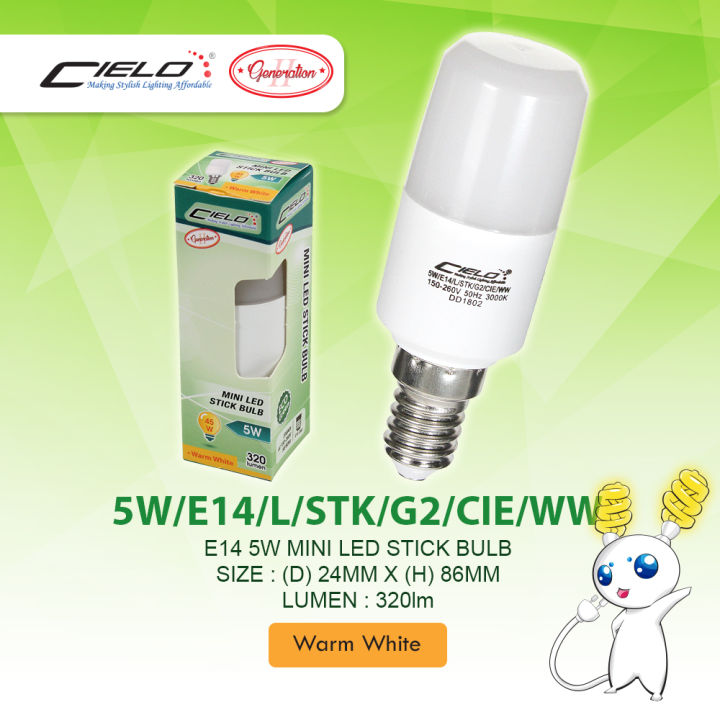 CIELO GEN2 5W/9W/15W E14/E27 LED STICK BULB | Lazada