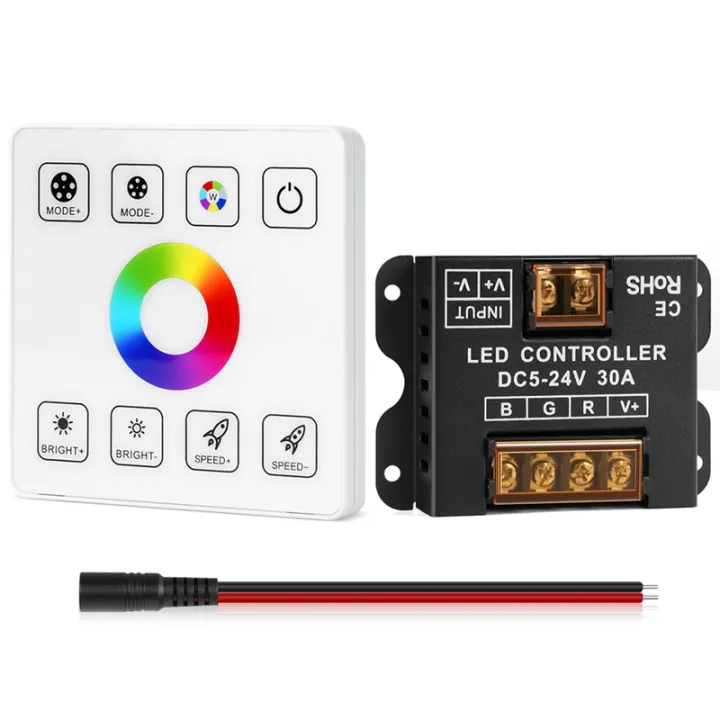 Touch Panel RGB LED Controller Kit, RGB LED Strip Lights Controller ...