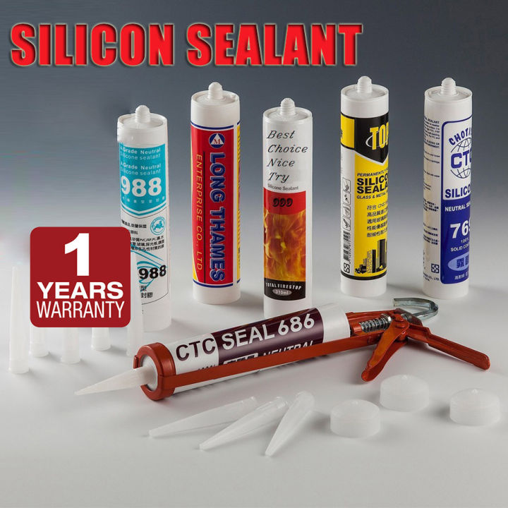 Silicon Sealant 1 Year Warrenty 300ML Gun Strong Adhesive silicon ...