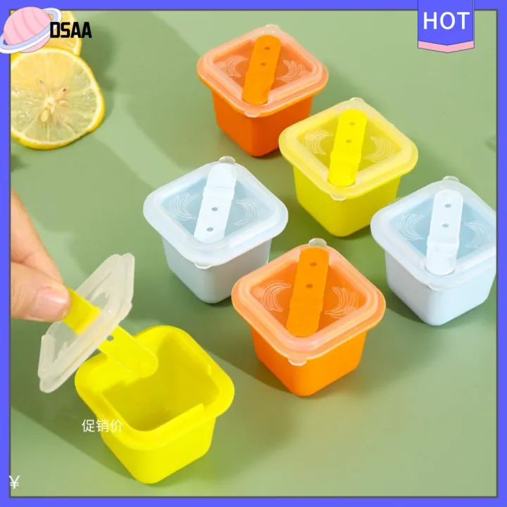 DSAA with Handle Ice Cream Mold Square PP Ice Cube Tray DIY Chocolate ...