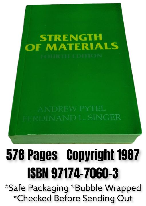 Strength of Materials Fourth Edition by Andrew Pytel and Ferdinand L ...