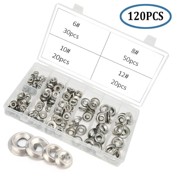 เครื่องล้างเคาท์ซัน120ชิ้นสำหรับสกรูสแตนเลสคว้านรู | Lazada.co.th