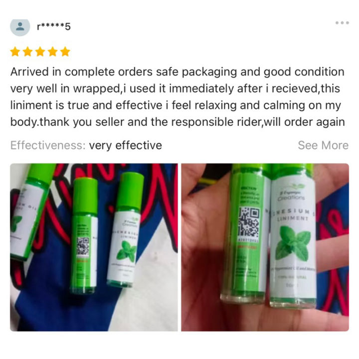 Magnesium Oil Liniment Roller Blend 10ml-Relaxing oil•Improves sleep ...