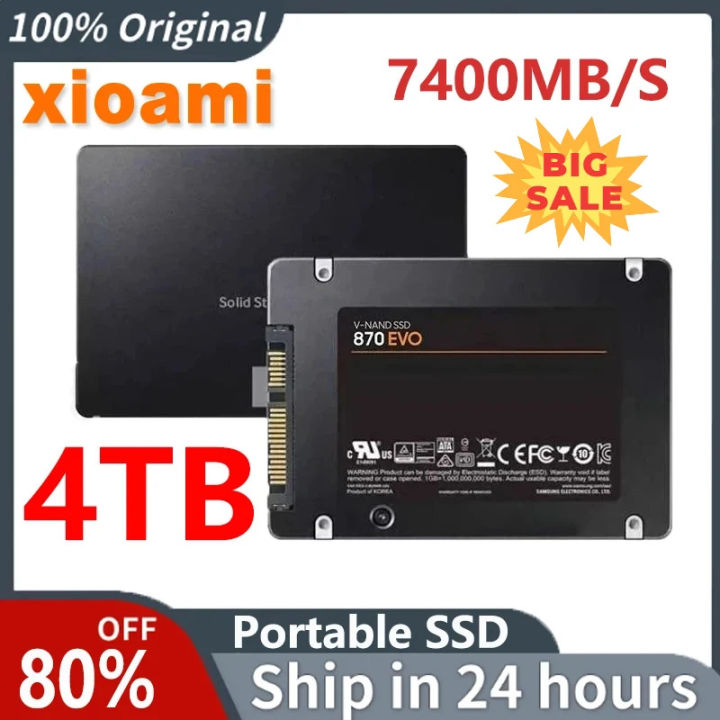 4TB SSD External Disk Internal Hard Sata3 Interface Portable High Speed ...