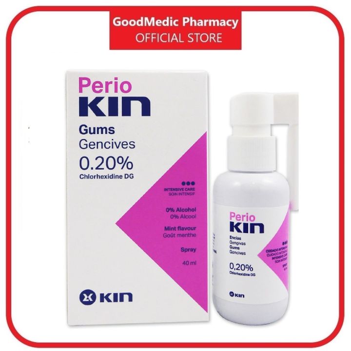 Perio Kin Oral Spray 0.2% Chlorhexidine + 0.1% CPC 40ml | Lazada