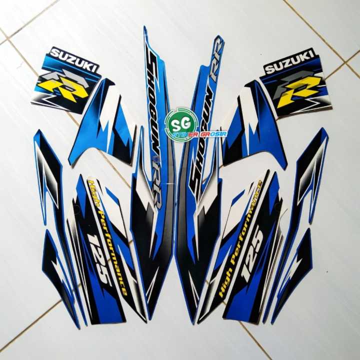 STIKER STRIPING LES LIS BODI MOTOR SHOGUN RR 125 TAHUN 2007 2008 WARNA ...