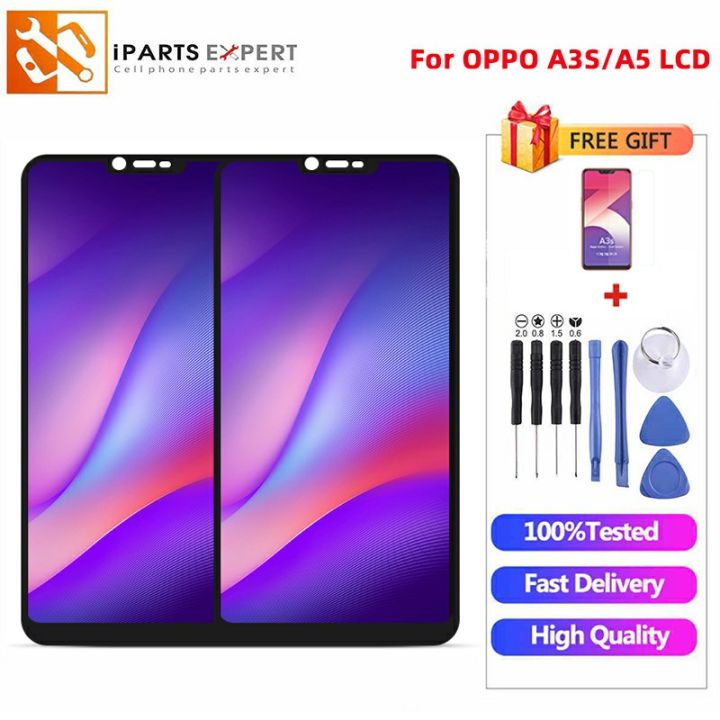IPARTSEXPERT 6.2'' Original LCD For OPPO A3S CPH1803 CPH1853 LCD Display Touch Panel Sensor ...