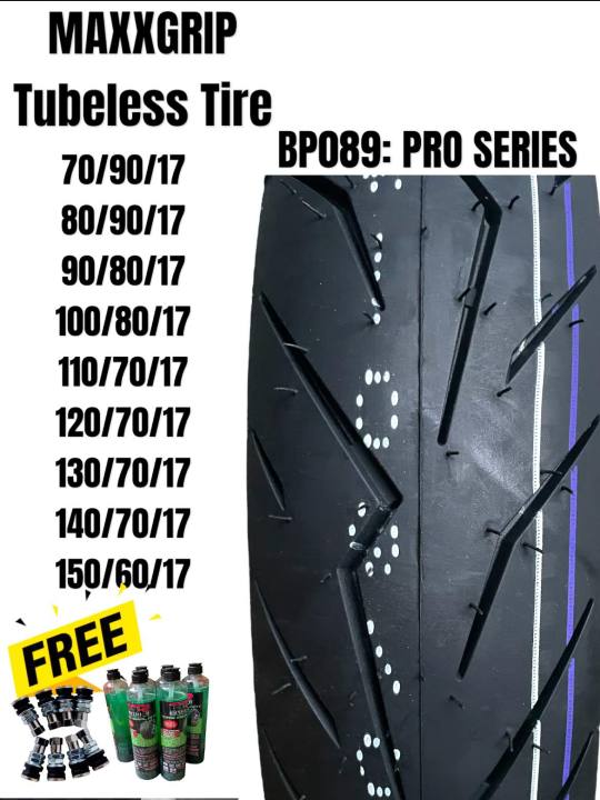 Maxxgrip Rosso Pro Series Tubeless Tire 70/90/17 80/90/17 90/80/17 100 ...