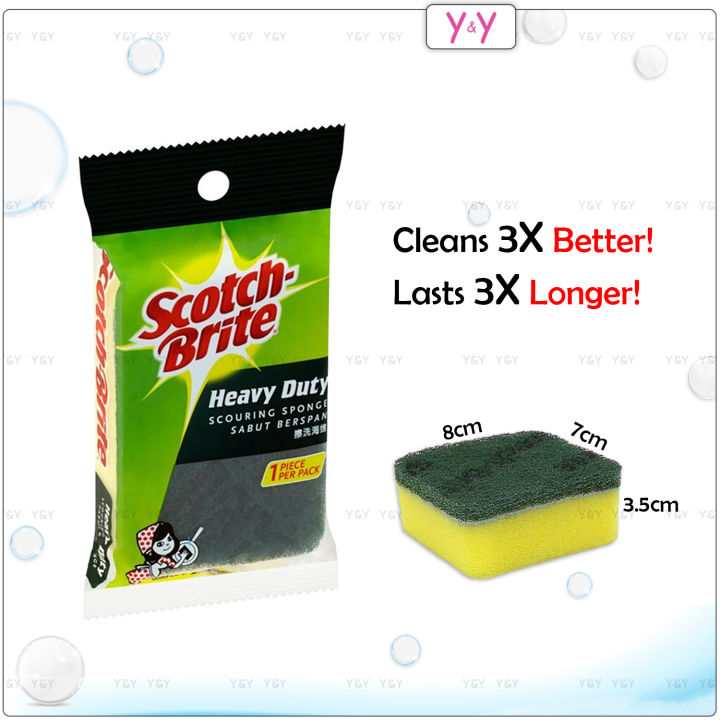 3M Scotch-Brite Heavy Duty Scouring Sponge / Dishwashing Rag / Cleaning ...