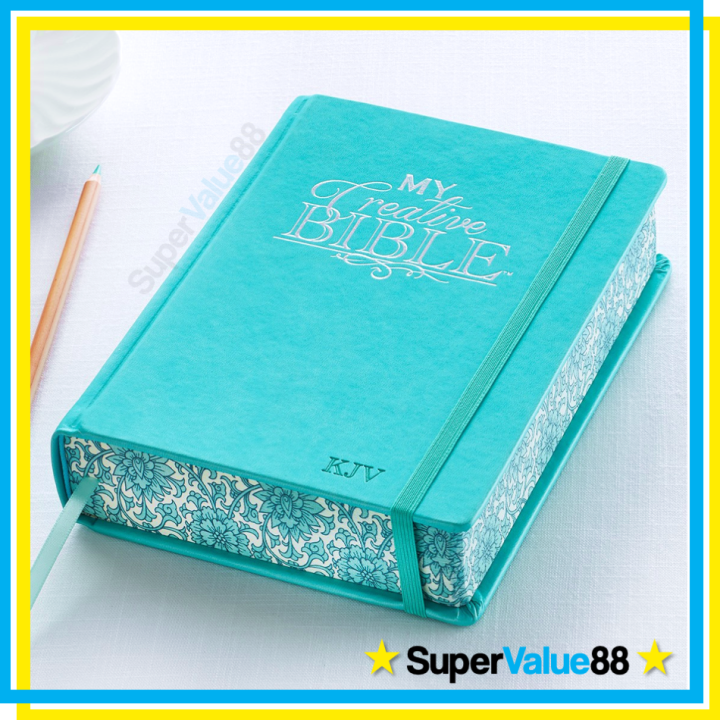 KJV My Creative Bible (Teal Aqua Faux Leather Hardcover) - Journaling ...