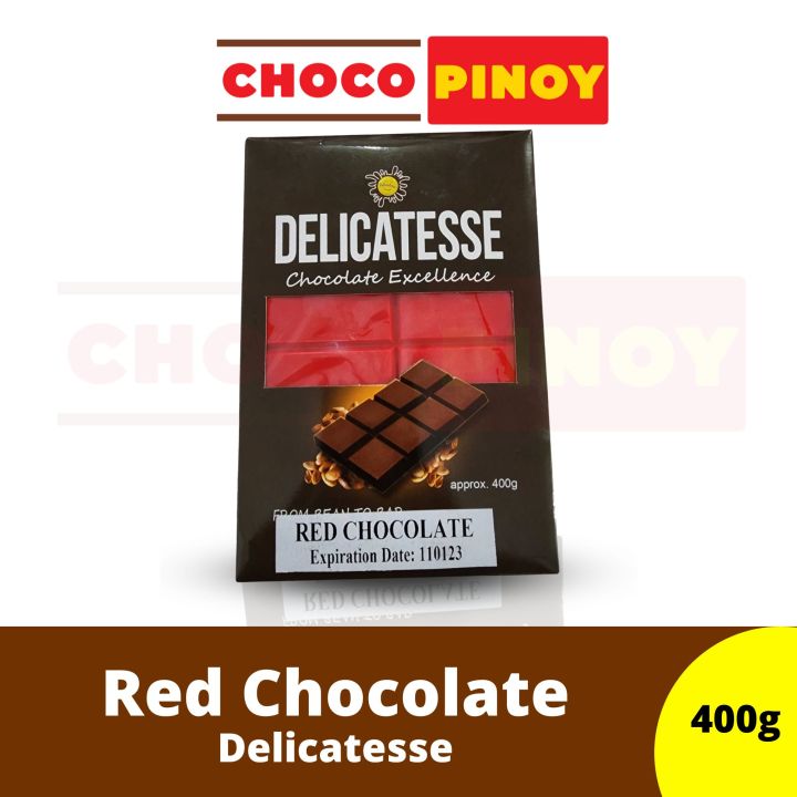 Delicatesse Red Colored Chocolate Bar 400g | Lazada PH