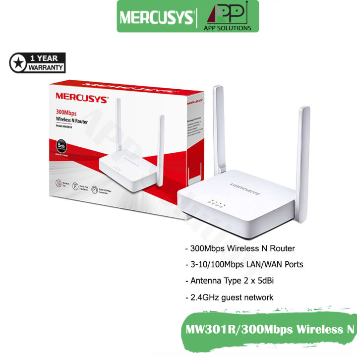 Mercusys Router Wireless N300Mbps รุ่นMW301R(ประกัน1ปี)-APP Solution ...