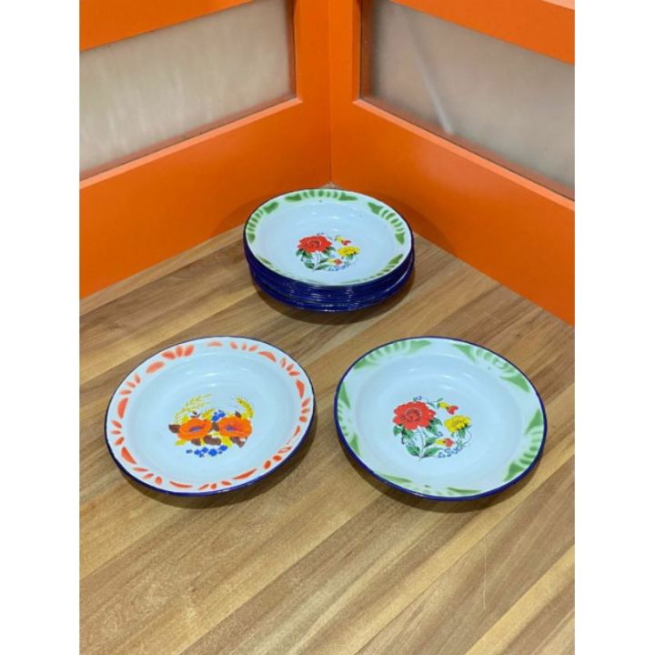COD 1 KG PIRING SENG CANTIK MOTIF KEMBANG PIRING ENAMEL PIRING JADUL ...