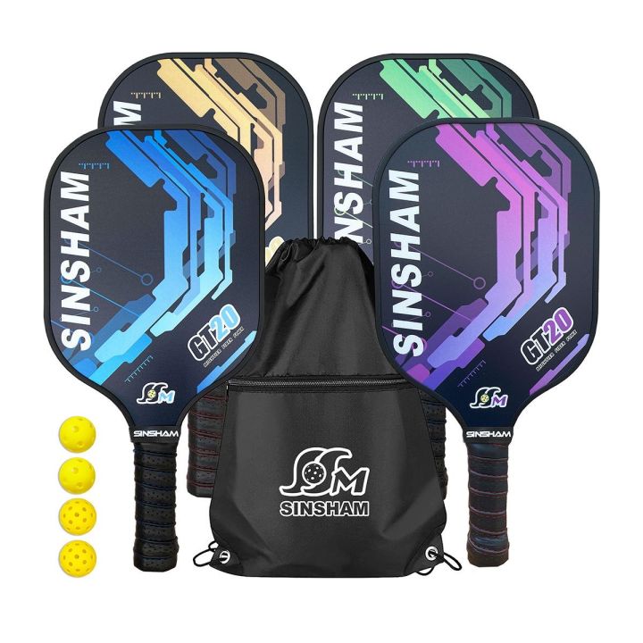 Pickleball Paddles Set-Graphite Carbon Fiber Lightweight High Hardness ...