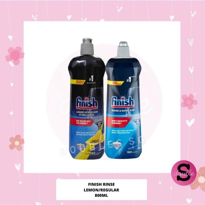 Finish Rinse Shine Aid Dishwasher Dishwashing Liquid Lemon Regular ...