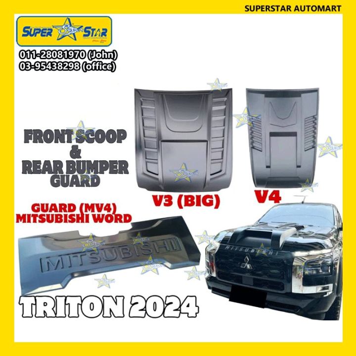MITSUBISHI TRITON 2024 FRONT SCOOP & REAR BUMPER GUARD | Lazada