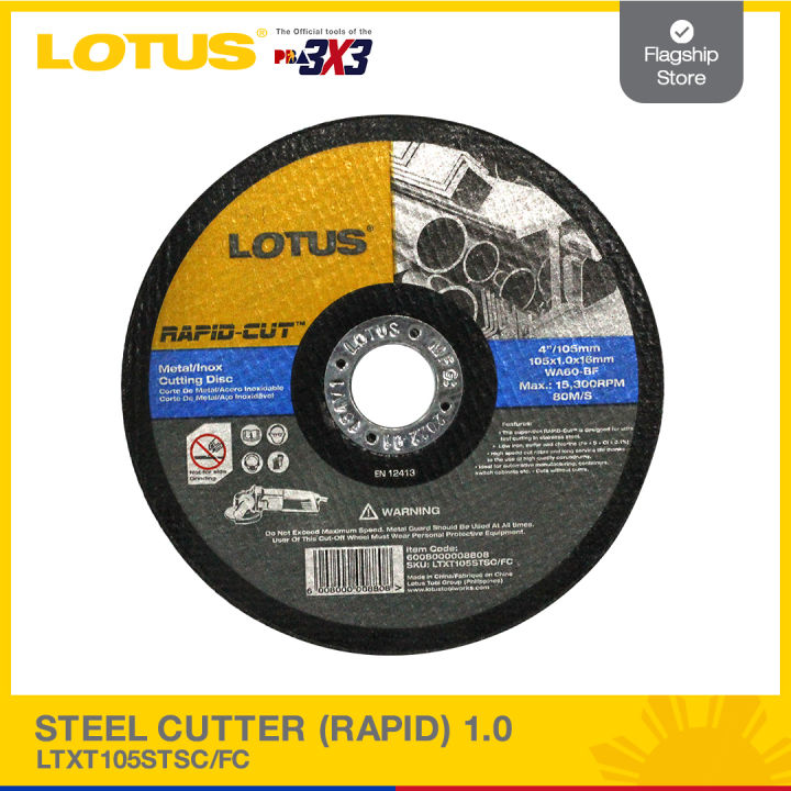 Lotus Cut -Off Wheel Rapid Cut™ 105mm Super Thin (1.0mm LTXT105STSC/FC ...