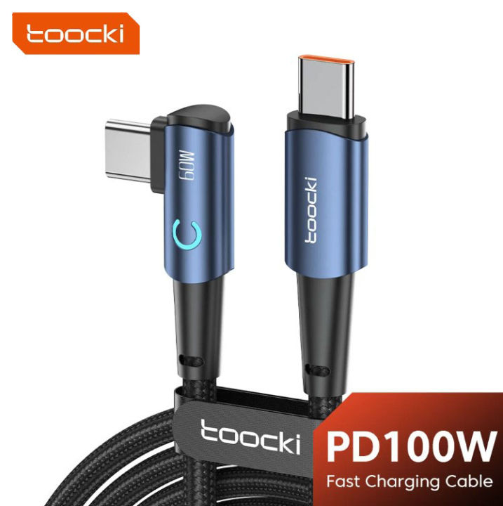 Toocki 100W Type C To Type C To Type C สาย5A ชาร์จเร็วเหมาะสำหรับ Micro ...