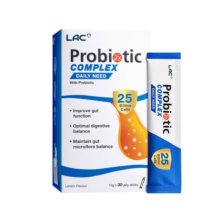 LAC Probiotic Complex 25 Billion Lemon Flavor 15g x 30s | Lazada