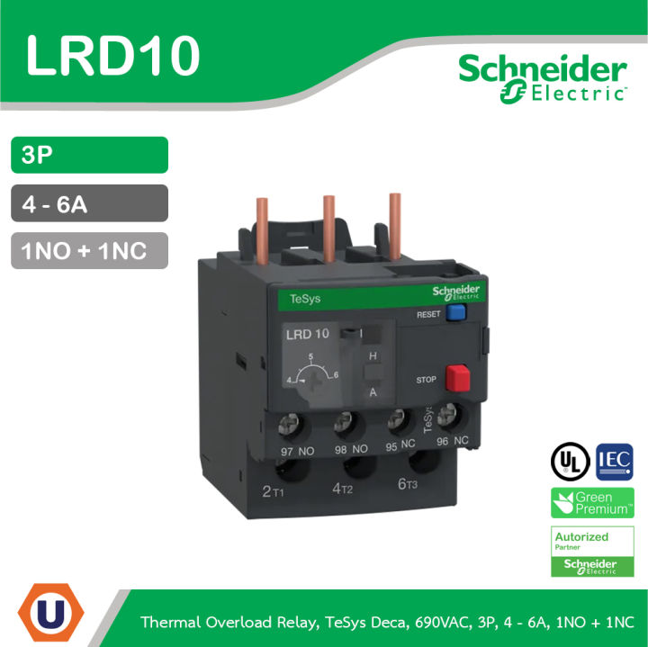 Schneider Electric LRD10 สามารถปรับกระแสตามความต้องการได้ 4-6A Thermal ...