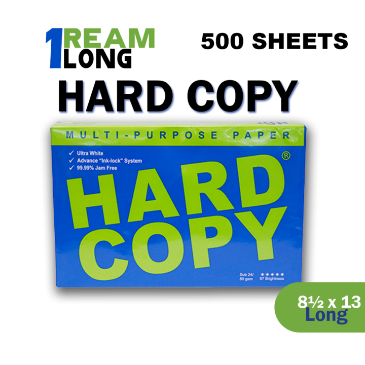 Hard Copy Bond Paper Long 80GSM 500 Sheets | Lazada PH