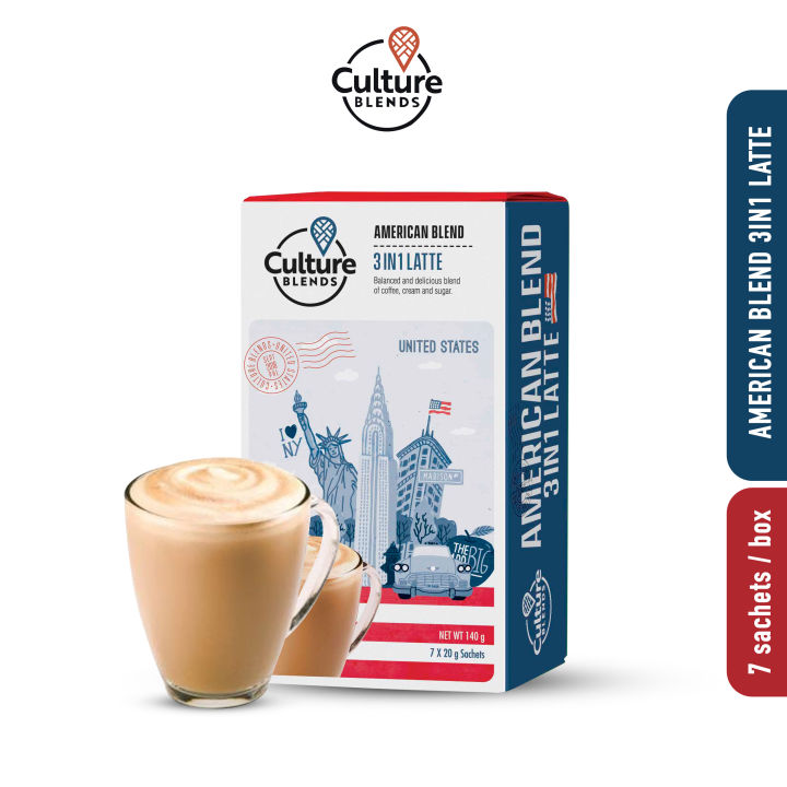 IWG CULTURE BLENDS American Blend 3in1 Latte Coffee 20g x 7 sachets ...