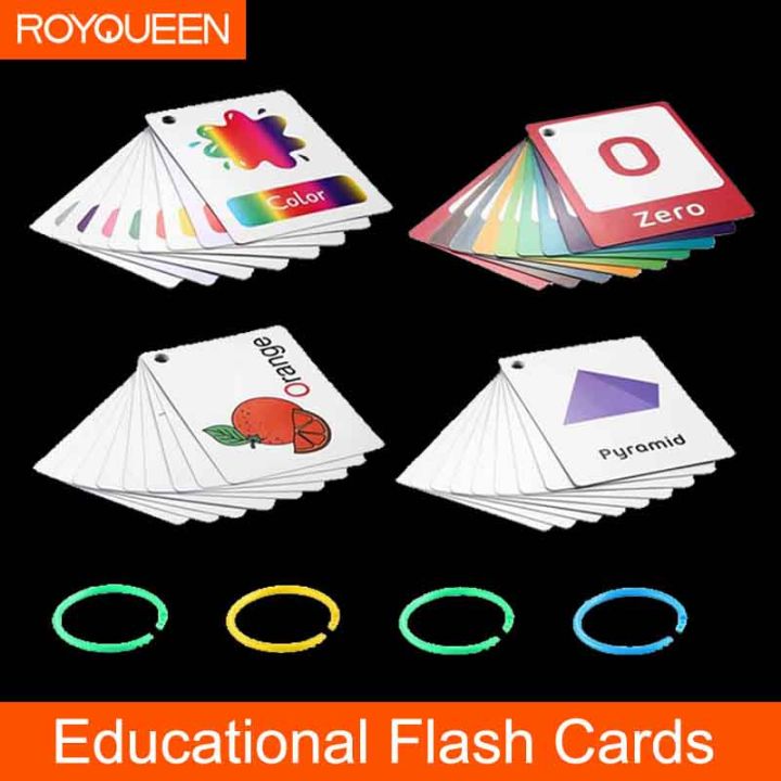 English Flash Cards Pocket Card Learning Baby Toys for Children Pre-Kindergarten Kids Gifts ...