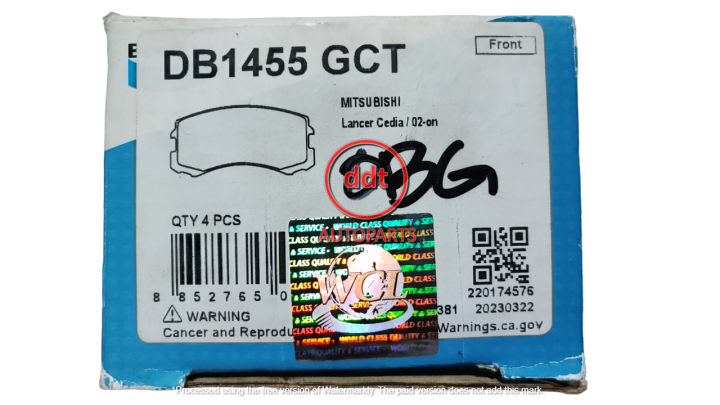 BENDIX FRONT BRAKE PADS FOR MITSUBISHI LANCER CEDIA 2002-2006 | Lazada PH