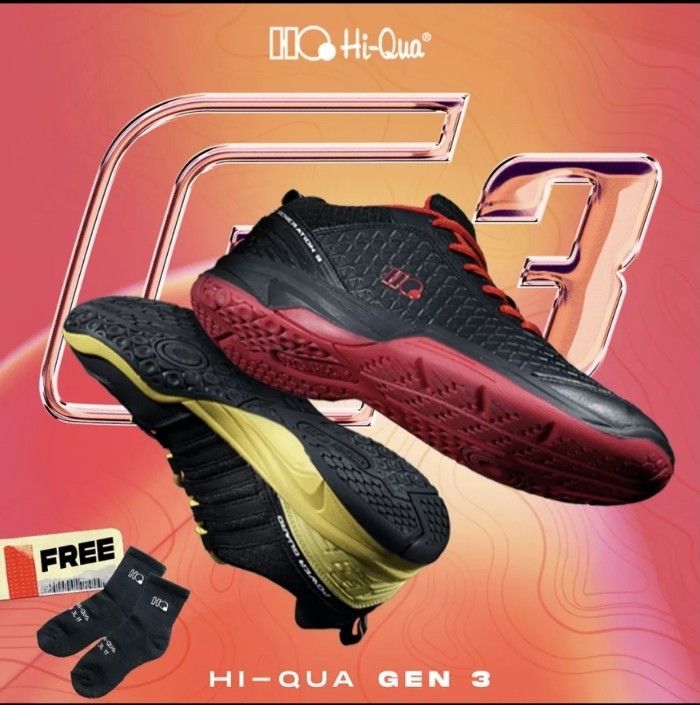 Sepatu Badminton HIQUA GEN 3 HI-QUA HQ (GEN 3) GEN THREE III TERBARU ...