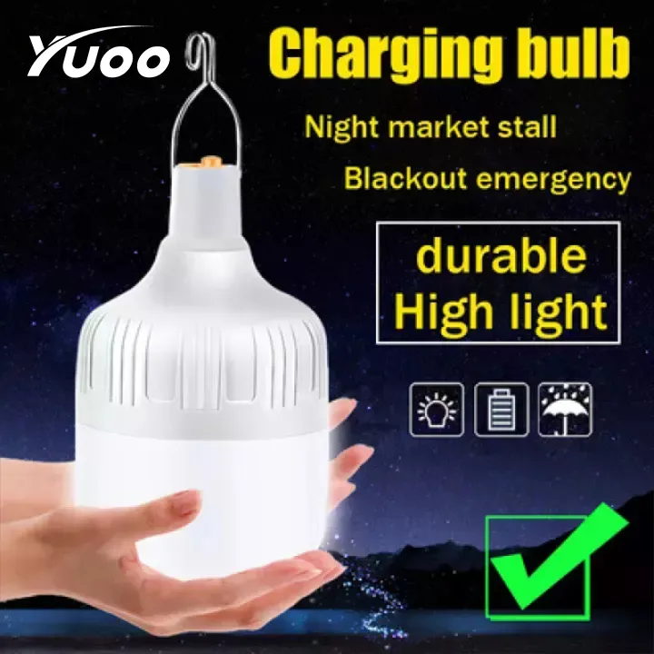 Yuoo 40W 80W 200W 350W 500W LED Buld USB Rechargeable LED Night Market ...